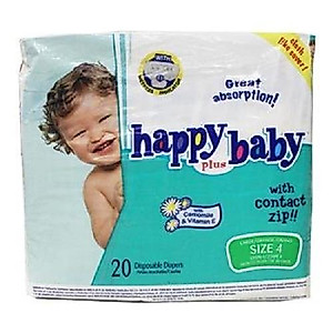 HAPPY BABY DIAPER SIZE 4 Large 20 pk by Happy Baby