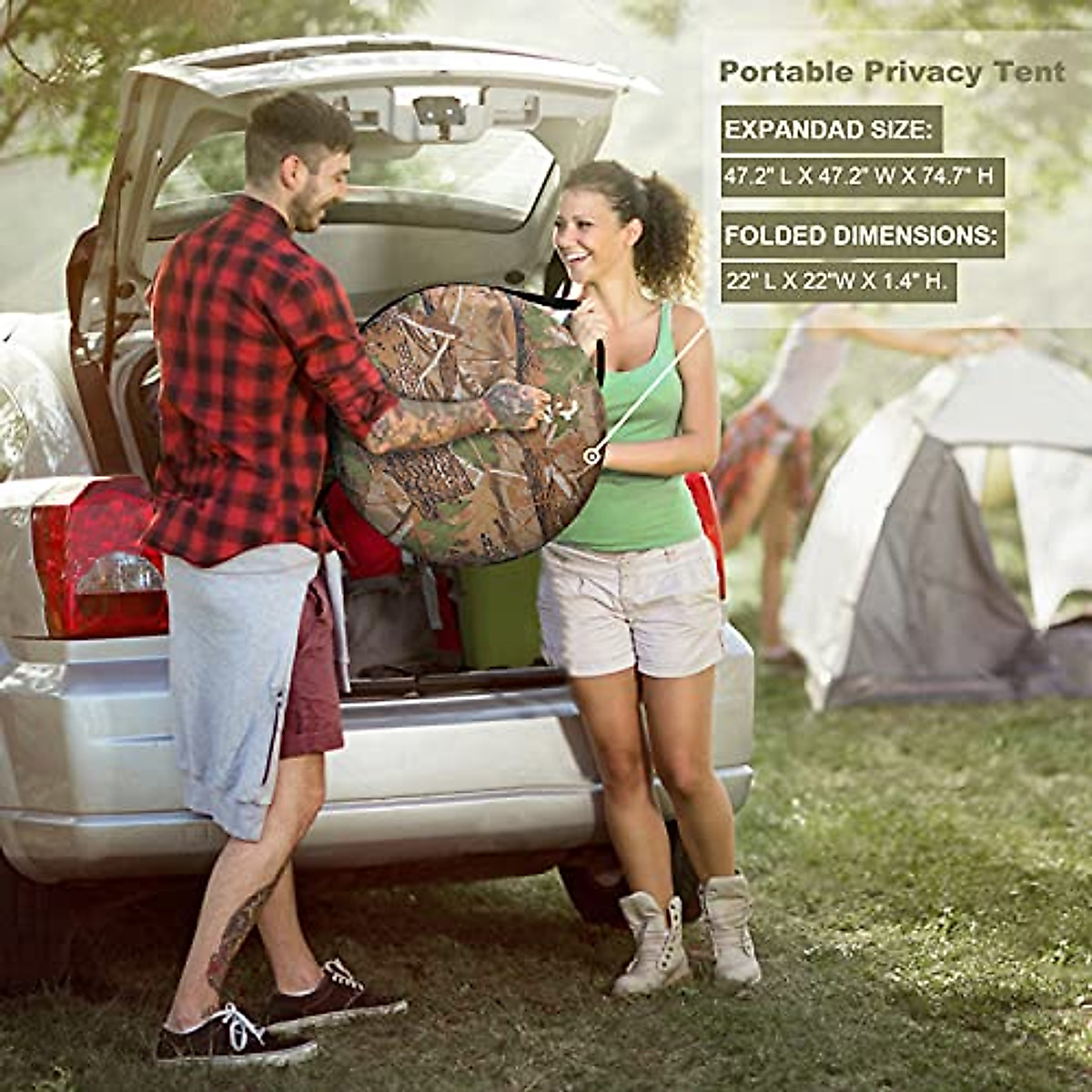 anngrowy Pop Up Shower Tent Portable Outdoor Camping Bathroom Toilet Tent Changing Dressing Room Privacy Shelters Room for Hiking and Beach Sun Shelter Picnic Fishing– UPF40+ Waterproof