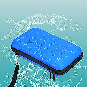 AKWOX Carrying Case Compatible with for Nintendo New 3DS XL,3DS XL, Hard Travel Protective Shell for Console& Game (Blue)