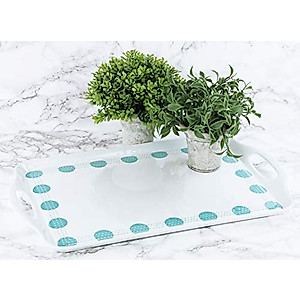 Reston Lloyd Rectangular Melamine Serving/Ottoman Tray, South Beach