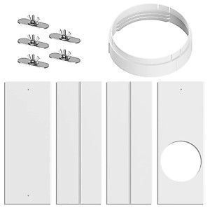 Tomato Man Portable Air Conditioner Window Kit,Portable AC Window Kit,with Coupler Adjustable Portable AC Window Vent Kit,Mobile Air Conditioner Suitable for Exhaust Hose (5.9INCHES)