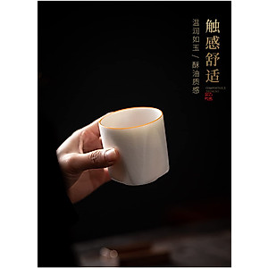 Traditional Chinese Tea Cup Small teacups Bulk Small Teacup Tea Cup Without Handle Porcelain Teacup Handmade Tea Cup (a 160ml)