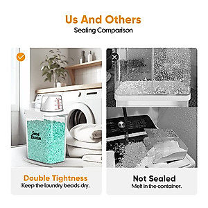 Moryimi Laundry Scent Booster Container for Organization & Storage, 2 Pack 61oz Scent Booster Beads & Powder Dispenser