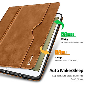 H HOLIMET Case for iPad 9th/8th/7th Generation 2021/2020/2019 10.2 Inch with Pencil Holder Soft TPU Back Smart Cover Auto Wake/Sleep