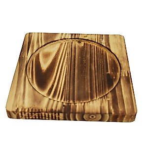 Square Wood Underliner/Trivet for Cast Iron/Hot Dish (6.25" x 6.25") Sunrise Kitchen Supply - Pack of 2