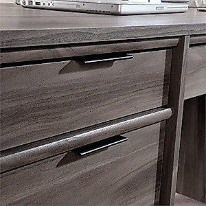 Sauder Clifford Place Modern Executive Desk in Jet Acacia, Jet Acacia Finish
