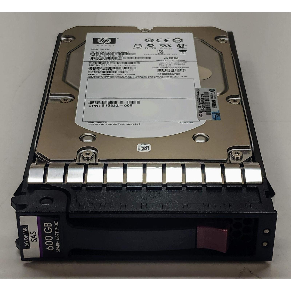 516810-003 HP 600GB 15K RPM 3.5Inches Dual Port 6GBits SAS Hard D