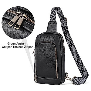CLUCI Crossbody Bags for Women Trendy Cross Body Bag for Woman Sling Bag for Women Large Crossbody Sling Backpack Crossbody Bag for Travel Hiking Black