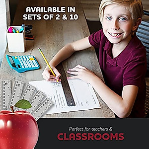 Breman Precision Metal Ruler 18 Inch - Stainless Steel Cork Back Metal Ruler - Premium Steel Straight Edge 18 inch Metal Ruler - Flexible Stainless Steel Ruler - Imperial and Metric Ruler