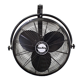 Air King 9020 1/6 HP Industrial Grade Wall Mount Fan, 20-Inch,Black
