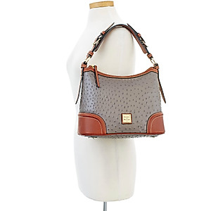 Dooney & Bourke Handbag, Ostrich Hobo Shoulder Bag - Pewter