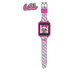 Accutime Kids LOL Surprise Hot Pink Educational Touchscreen Smart Watch Toy for Girls, Boys, Toddlers - Selfie Cam, Learning Games, Alarm, Calculator, Pedometer and more (Model: LOL4104)