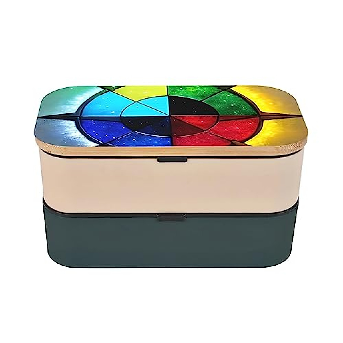 Shine In All Directions Adult Lunch Box, Bento Box, With Cutlery Set Of 3, 2 Compartments, Rectangular, Lunch Box For Adults