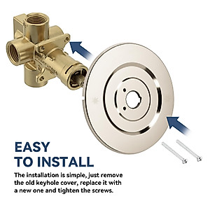 BROQIXIN 16090 Escutcheon Replacement for Moen Chateau Collection,Compatible with One-Handle Tub and Shower Faucets, Brushed Nickel