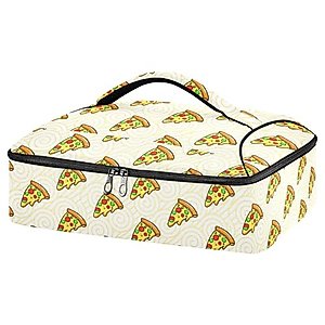 Kcldeci Insulated Thermal Food Carrier Insulated Casserole Carrier for Hot or Cold Food,Pizza Insulated Tote Bag for Potluck Cookouts Parties Picnic,Lasagna Lugger