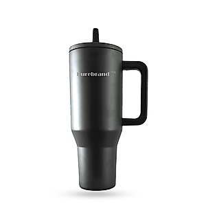40 oz Tumbler. 100% Leak-Proof Splash-Proof Spill-Proof Lid with Handle and Flip Straw. Double Wall Vacuum Insulated Stainless Steel for Hydration at Home Office Car Gym and Playgrounds (Black)