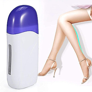 Roll-On Electric Waxing Machine for Painless Hair Removal, Warm Roller Wax Cartridge with Pedestal for Women and Men