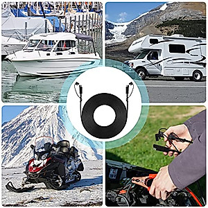 Geosiry 25FT 16 AWG SAE Extension Cable, SAE Cable with Dustproof Cap for Solar Panel Motorcycle Automotive RV Battery (25FT)