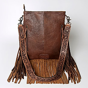 American Darling Messenger Hand Tooled Hair On Genuine Leather Western Women Bag Handbag Purse | Cute Messenger Bag | Leather Messenger Bag | Messenger Purse
