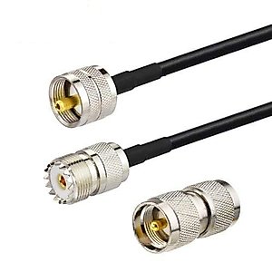 Boat Ship Marine AIS VHF Radio Antenna Extension RG58 Cable UHF Coaxial Cable 10m + Adapter USA Shipping