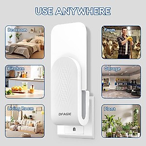 DFAGIE Fly Trap Indoor(1 Device + 5 Glue Cards), Mosquito Trap,Fly Trap,Plug-in Flying Insect Trap for Flies, Fruit Flies, Mosquito, Moths, Gnats, Gnat,White