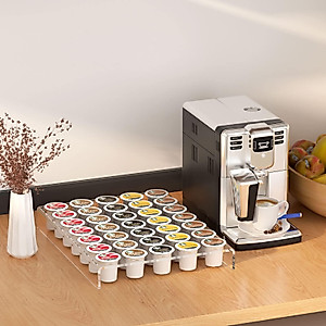AITEE Acrylic K Cup Drawer Organizer, Clear K Cup Organizer Tray for Drawer or Countertop Storage,Hold 35 Coffee Capsules,K Cup Coffee Pod Holder for Office and Kitchen K Cup Storage (11.6x15.3Inches)