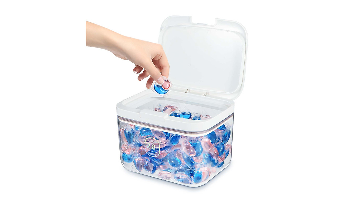 Laundry Pod Container with Lid - Large Capacity & Organized Storage