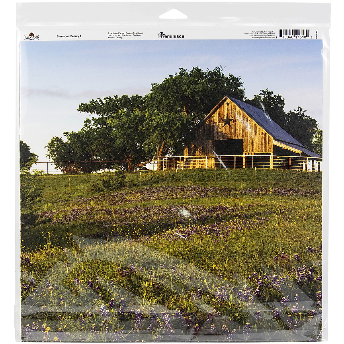 Reminisce Barnwood Beauty Scrapbook Collection Kit Paper Crafts, Multi Color Palette 12x12 inches