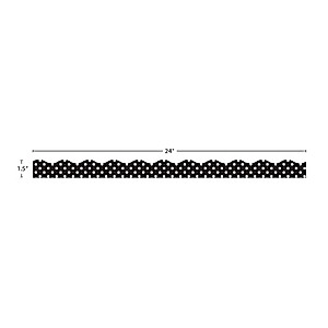 Teacher Created Resources Black Polka Dots Magnetic Border (77124)