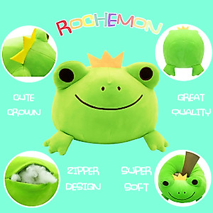 ROCHEMON Dinosaur Stuffed Animals Dinosaur, Plush Cute Dino Plushie Dolls Decor Birthday Gifts for Kids Girls Boys Blue 12 inch