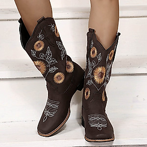 Womens Sandals, Knee High Boots Women Wide Calf Women Wedge Boots Size 9 Boots Size 10 Sneakers Size 11 Formal Boots Low Heel Dress Shoes for Women Coffee