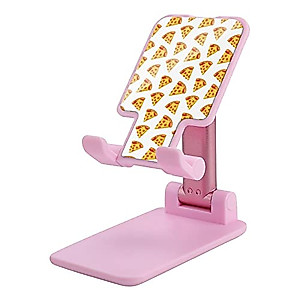Happy Pizza Foldable Desktop Cell Phone Holder Portable Adjustable Stand for Travel Desk Accessories