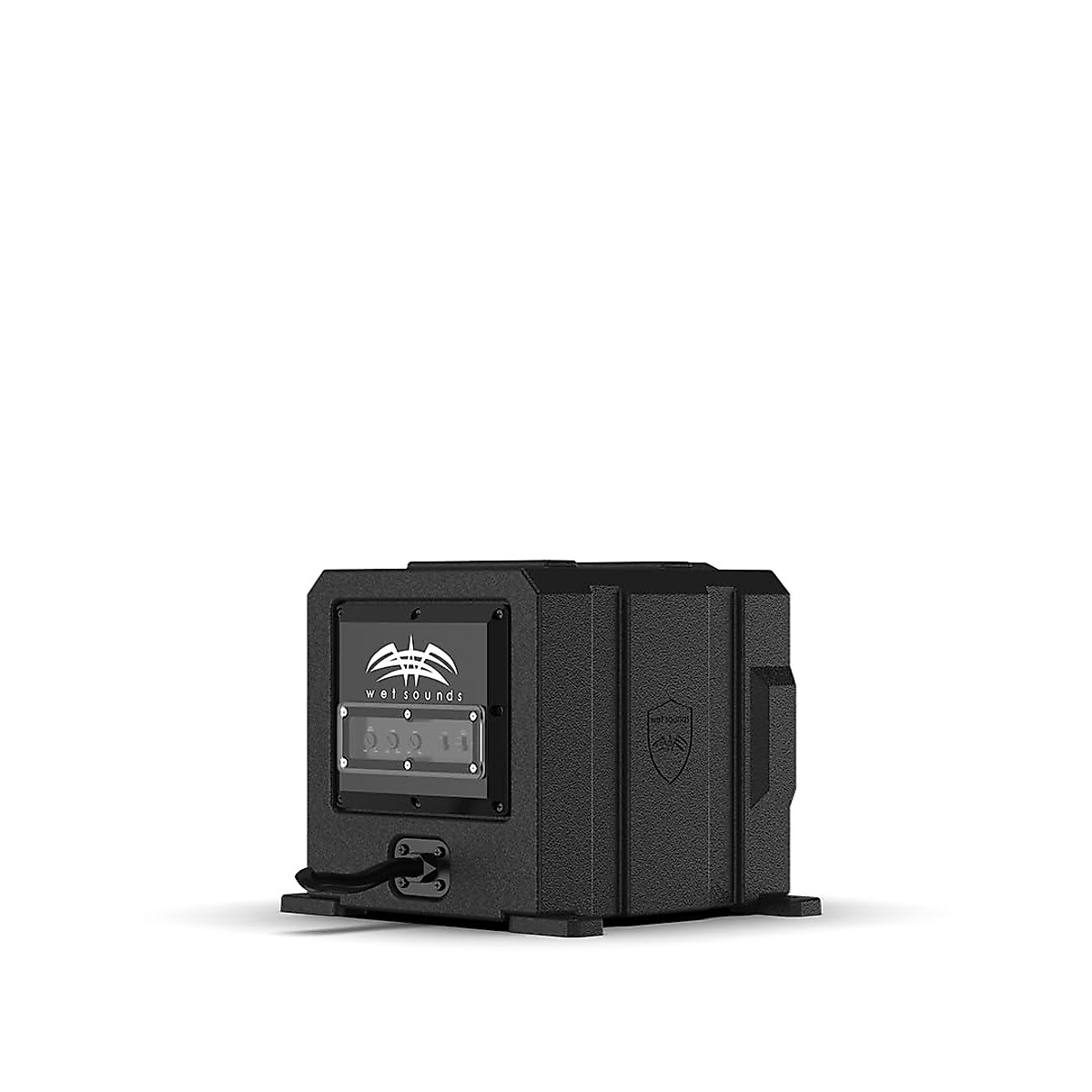 wet sounds | Stealth AS-6 | High Efficiency, 6.5" Active Marine Powered Subwoofer with Built-in 250 Watt Amp | Remote Level Control Included (Black)