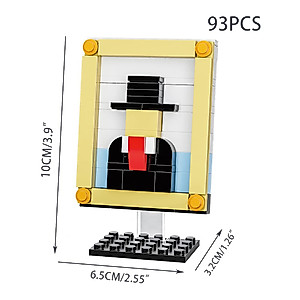 MIKEMENG 93pcs The Son of Man MOC Building Blocks Set World Famous Art Paintings Blocks Toys Educational Classic Toy Bricks STEM Gift Toys for Kids Boys Girls