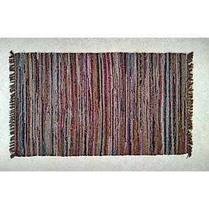 Sturbridge Country Rag Rug in Tobacco 30" x 50"