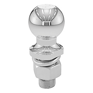 CURT 40004 Chrome Trailer Hitch Ball, 6,000 lbs, 2-Inch Diameter, 1 x 2-1/8-Inch Shank