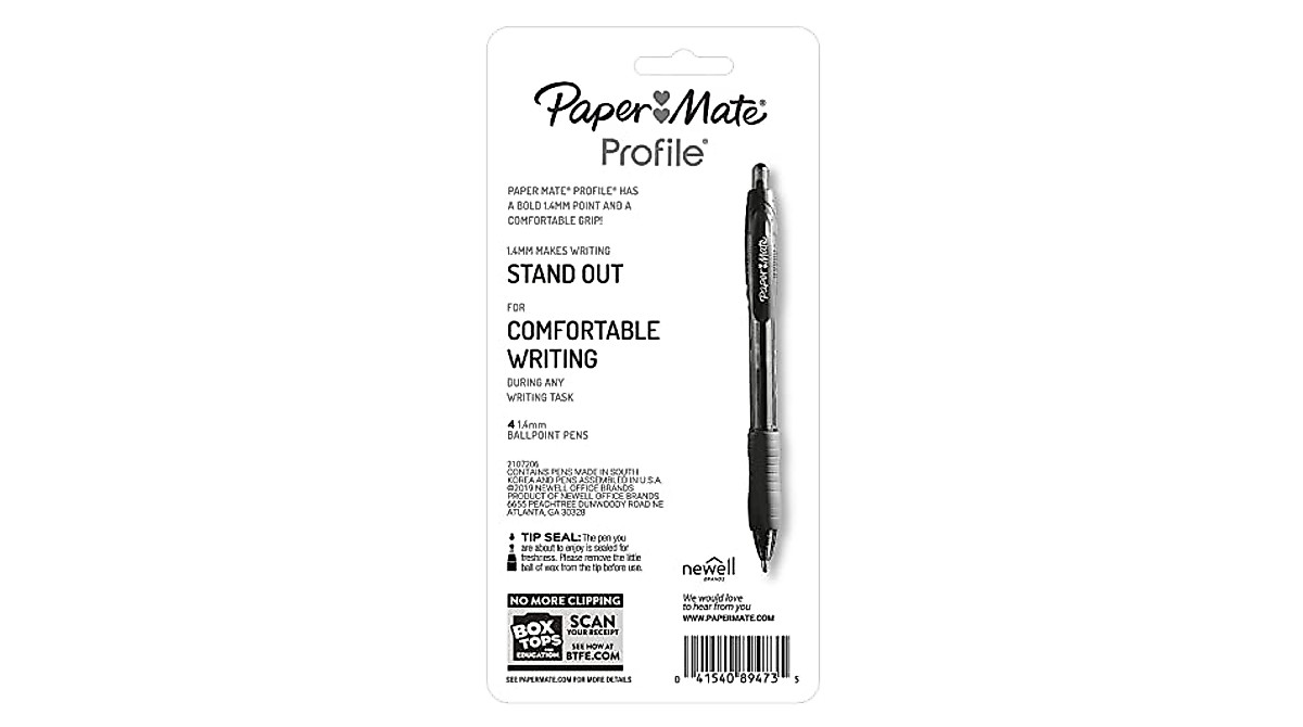 Paper Mate Profile Ballpoint Pen - Smooth Writing & Comfort