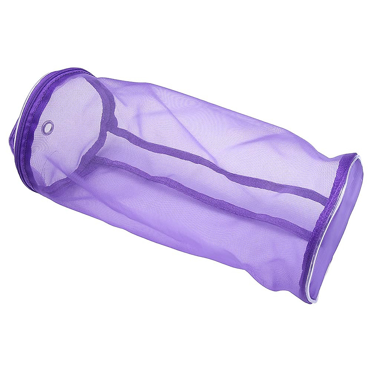 Hilitand Mesh Bag Lightweight Portable Yarn Wool Bag, Knitting Crochet Thread Storage Organizer Tote 12.2x5.3inch/5.1x5.1inch(Purple L)