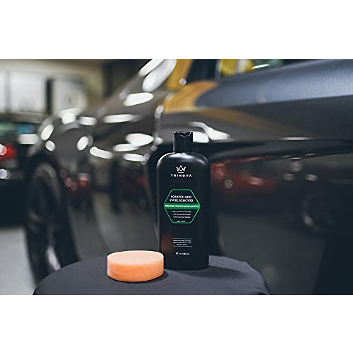 TriNova Scratch Swirl Remover - Best Abrasive Compound car Paint Restoration. Kit Includes Buffer pad Removal Polish in a Complete System. Ultimate Solution Clear Coat Care. 12 fl oz
