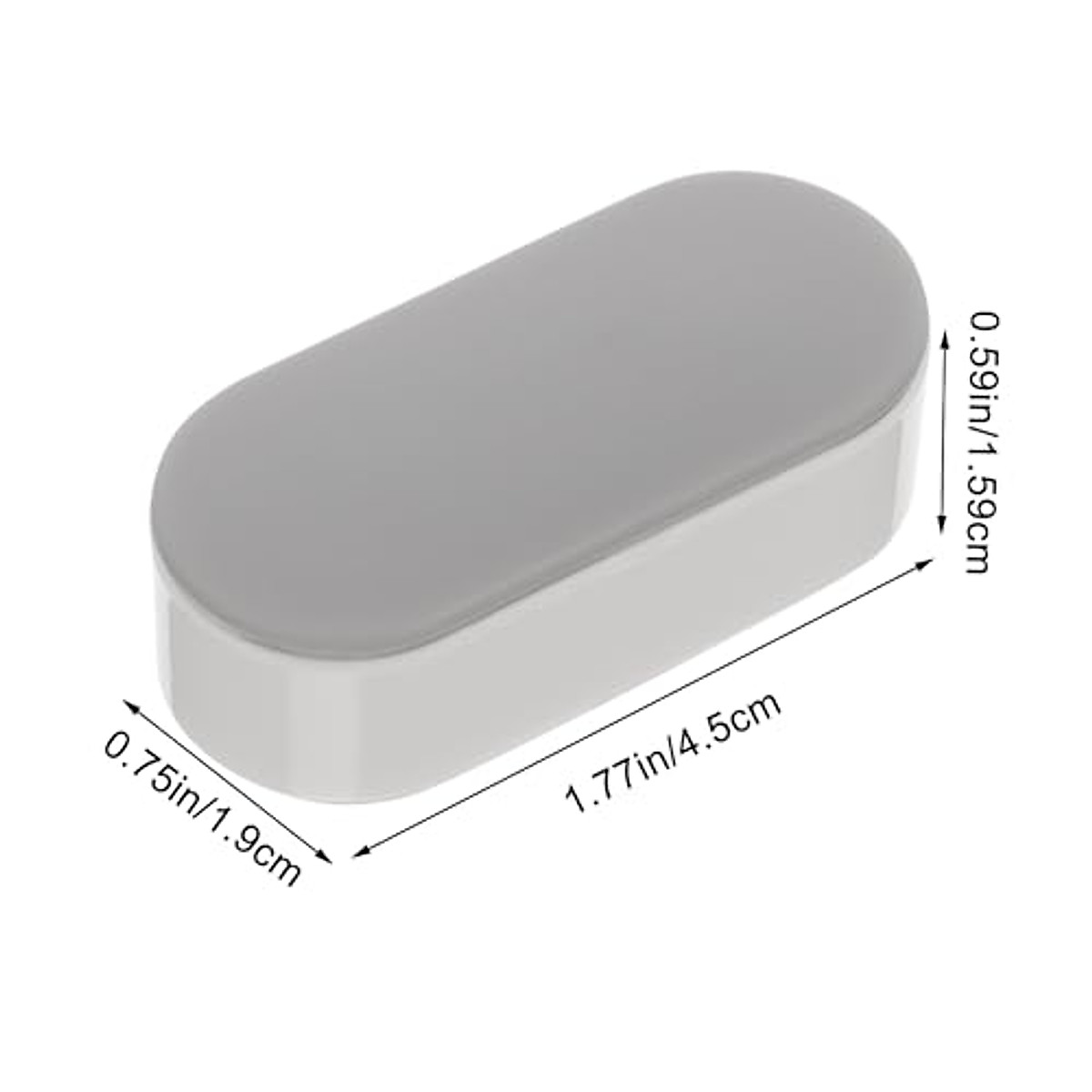 Angoily 4pcs Toilet Seat Gasket Toilet Buffer Pads Toilet Bumper Pad Toilet Cover Bumpers Toilet Seat Bumper Toilet Seat Stoppers Toilet Seat Bidet Replacement Kit Light Grey Plastic