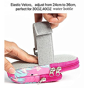 Klasikok Pouch Bag for Stanley 40oz Water Bottle Tumbler,Gym School Phone Pouch for Stanley Cup,Chapstick Holder Caddy Bag for Sport Bottle (Rose Red)