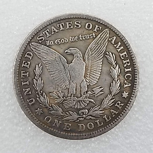 Kocreat 1895-COPY Morgan Dollar-Copper Plating Silver Coin-Replica U.S Old Original Pre Morgan Souvenir Coin Hobo Coin Lucky Coin Hobby Collection