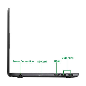 Dell Chromebook 3180 Laptop Computer, 11.6 Inch Laptop PC, Intel Celeron N3060, 4GB RAM, 16GB SSD, Web Camera, Wi-Fi, Bluetooth, HDMI, Chrome OS (Renewed)