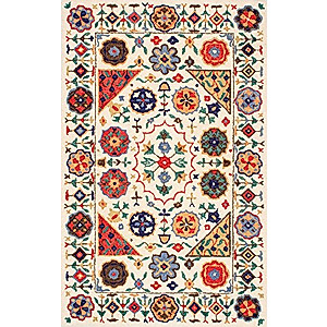 nuLOOM Deonna Hand Tufted Wool Area Rug, 4' x 6', Multi