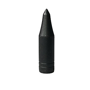 ZSHJGJR 24pcs Archery Arrow Field Points Glue on Target Practic Arrowheads 80 Grain Replacement Arrow Tips ID 8mm for Wood Bamboo Fiberglass Arrows (Black)