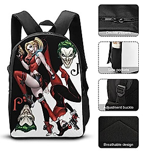Backpack 3-Piece Set BookBags Study School Bag Lunch Bags Tote Bag and Pencil Bag Set, One Size
