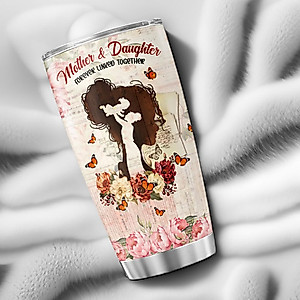 Floral Tumblers For Insulated Coffee Handle Funny Women Flower Mothers Day Cups Mama, Mother Daughter, Tumbler 20 Oz With Lid And Straw, Mom Gifts