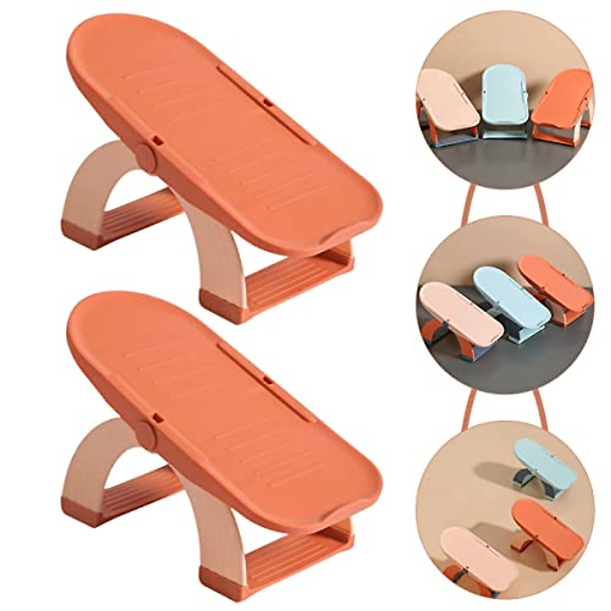 CUBTOL Space Slipper for Deck Holder Stands Clo Low Fixtures Save Stacker: Shoe Rack Slot Sandals Double Organizer Shoes Sneakers Display Organization Sandal Heel Slots Saver Plastic