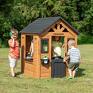 Backyard Discovery Sweetwater All Cedar Wooden Playhouse, Light Brown