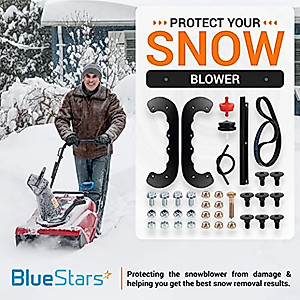 BlueStars 99-9313 Rubber Paddles 55-8760 Scraper Blade 95-6151 Drive Belt and Hardware Kits - for Toro CCR Snowblower CCR2000 CCR2400 CCR2450 CCR2500 CCR3000 CCR3600 CCR3650 Snow Blower